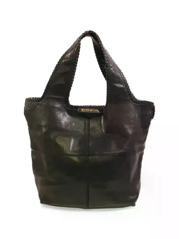 Givenchy Braided-trim Leather Tote Bag - Black
