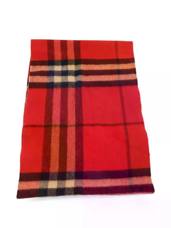 Burberry Check-pattern Fringed Scarf
