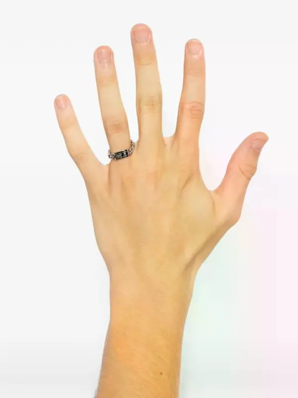 AGNES B. Logo Plaque Curb Chain Ring