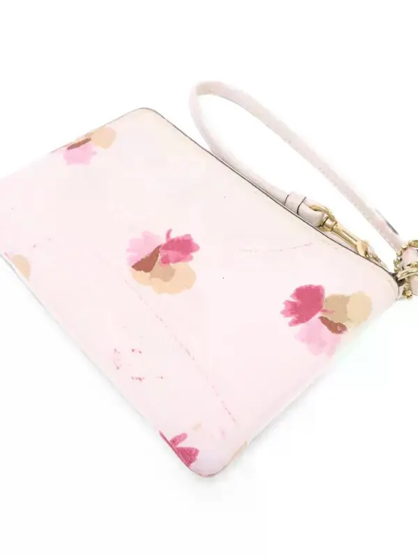 COACH VINTAGE Floral-print Leather Pouch