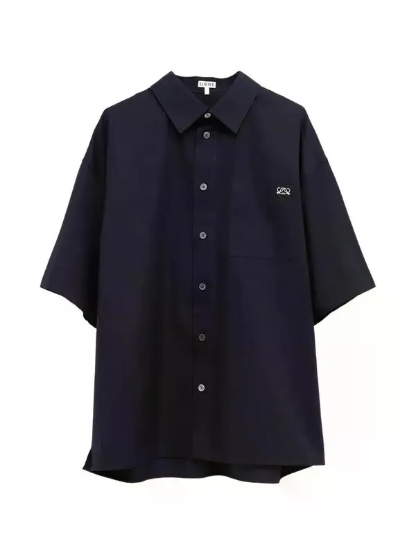 Loewe Anagram-embroidered Short-sleeve Shirt