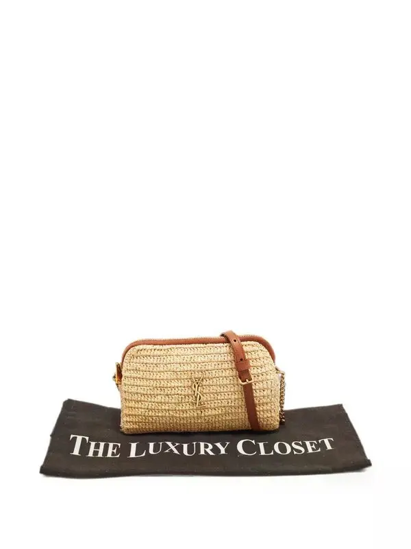 Saint Laurent 2024 Gaby Raffia Crossbody Bag