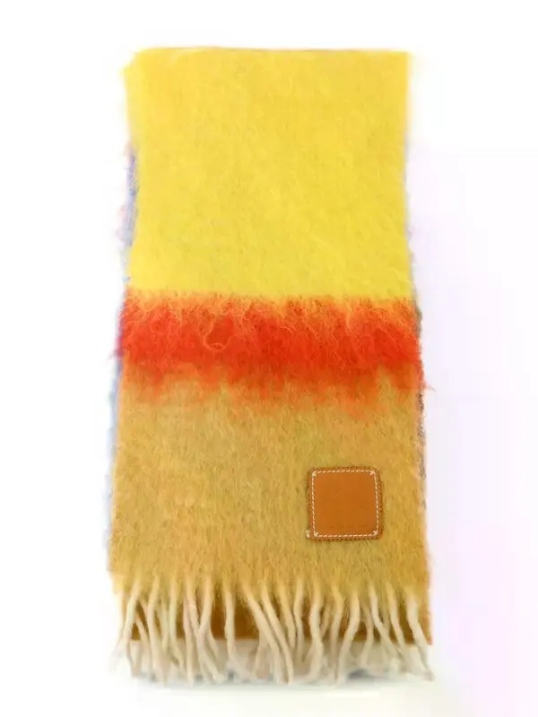 Loewe Anagram-patch Fringed Scarf