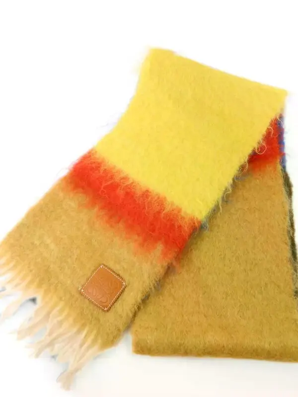 Loewe Anagram-patch Fringed Scarf