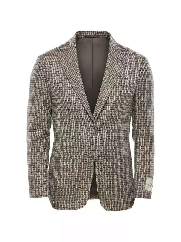 Corneliani Houndstooth-pattern Single-breasted Blazer