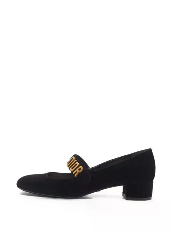 Dior Baby-d Velvet Heeled Pumps - Black