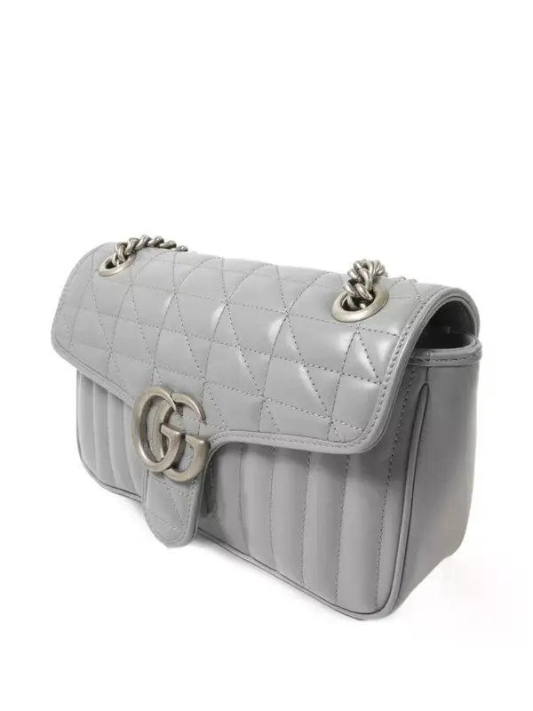 Gucci Gg Marmont Chain Shoulder Bag - Grey