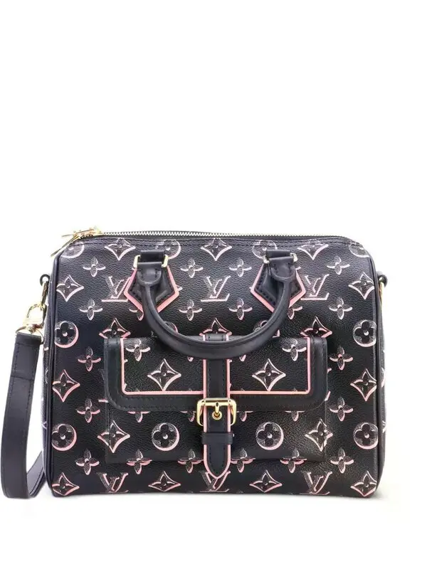 LOUIS VUITTON Speedy Bandouliere 25 Satchel - Black