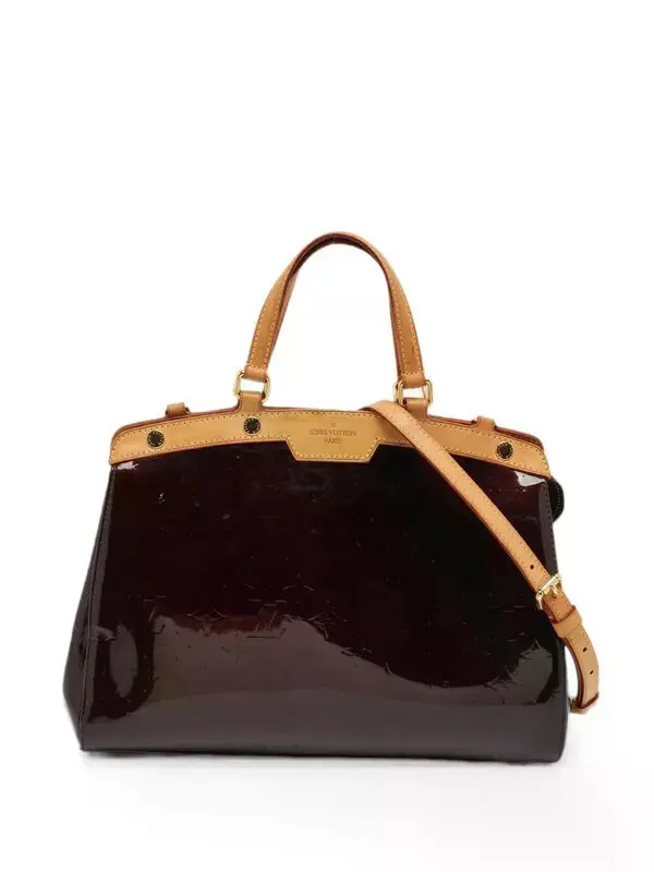 LOUIS VUITTON Monogram Vernis Brea Mm Amarante Tote Bag
