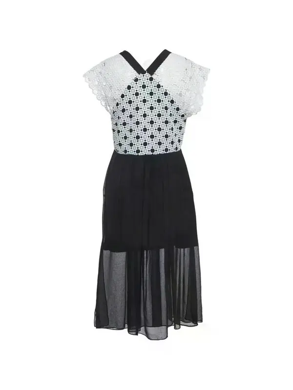 Sandro Lace-pattern V-neck Midi Dress