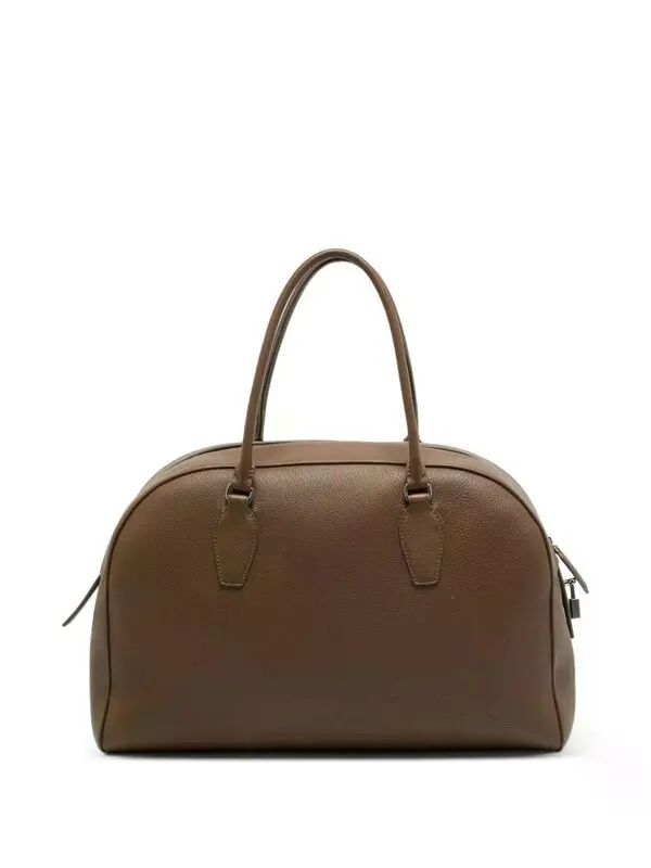 THE ROW Grained Leather Tote Bag - Brown