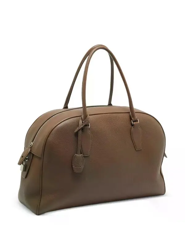 THE ROW Grained Leather Tote Bag - Brown