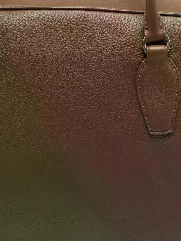 THE ROW Grained Leather Tote Bag - Brown