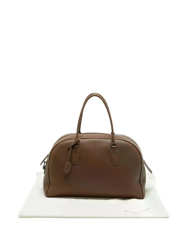 THE ROW Grained Leather Tote Bag - Brown