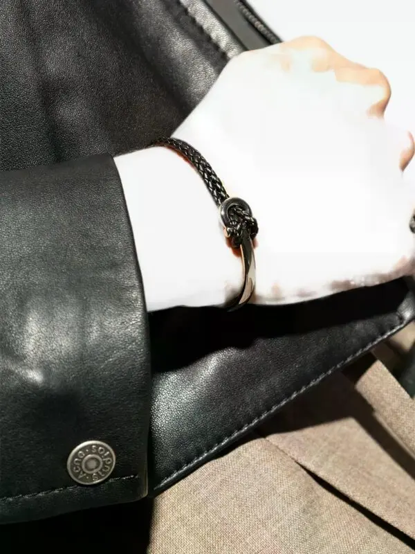 FERRAGAMO Gancini Braided-calf Leather Bracelets