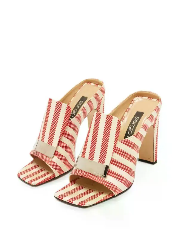 SERGIO ROSSI Portofino Striped Sandals