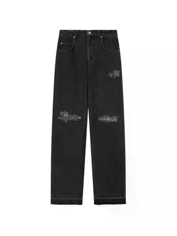 MARANT ETOILE Zeah Cotton Denim Pants - Black