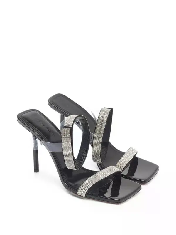Amina Muaddi Rhinestone Embellished Heeled Sandals