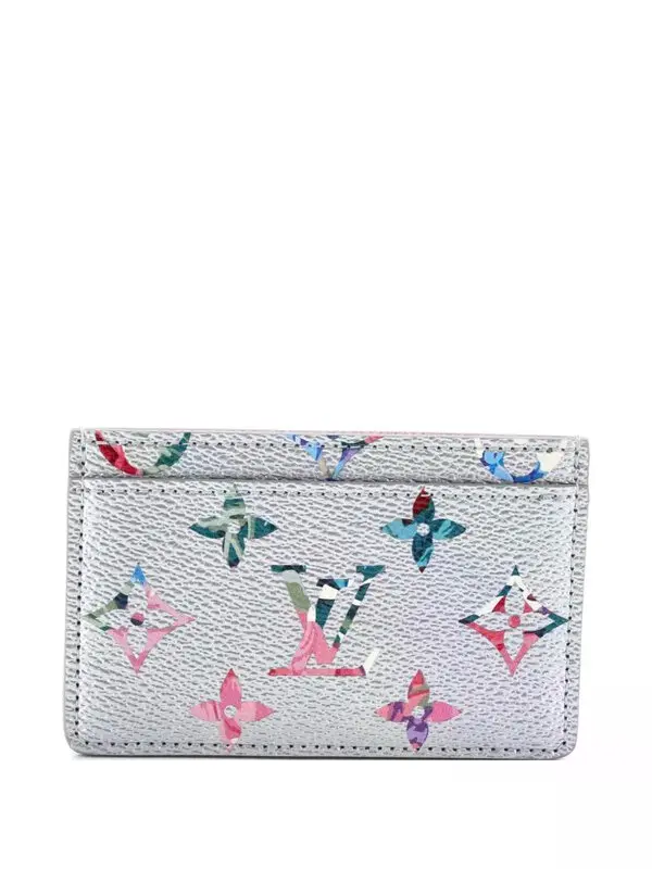 LOUIS VUITTON Limited Edition Garden Monogram Canvas Card Holder - Silver