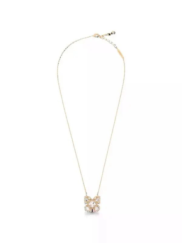 FERRAGAMO Crystal-embellished Gancini Necklace