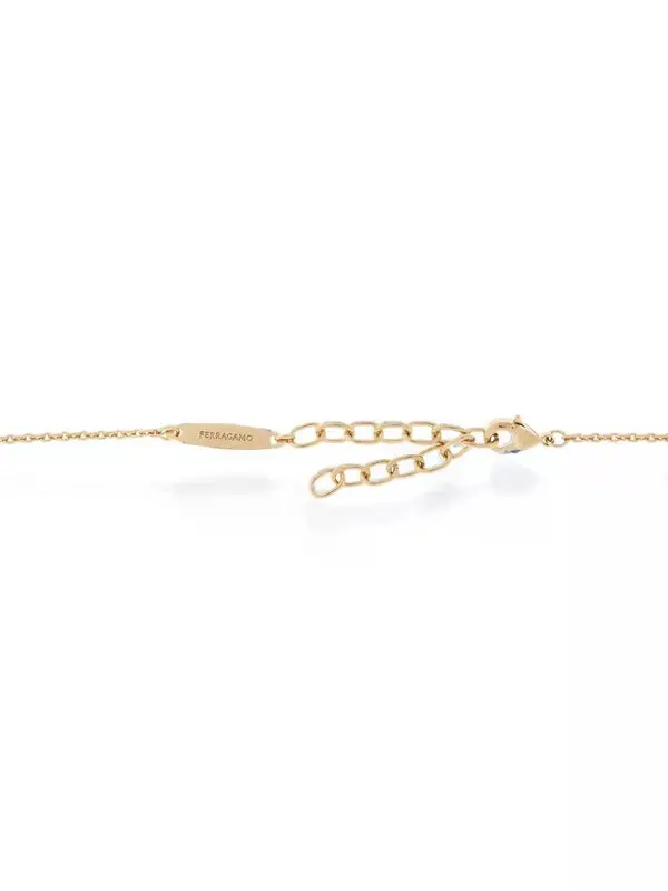 FERRAGAMO Crystal-embellished Gancini Necklace