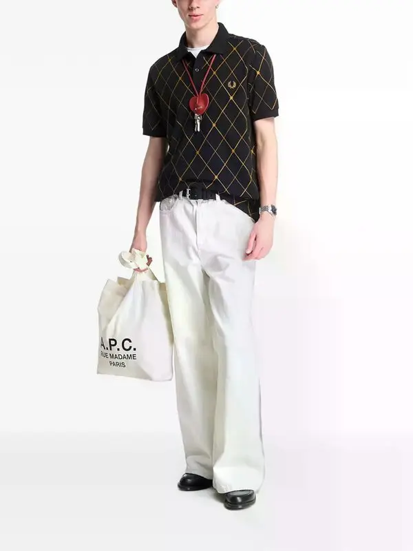 Fred Perry Argyle-print Polo Shirt