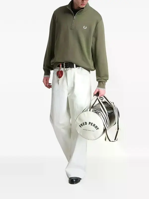 Fred Perry Half-zip Embroidered Logo Sweatshirt