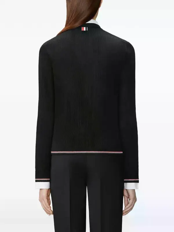 Thom Browne Wool Rib-stitch Cardigan