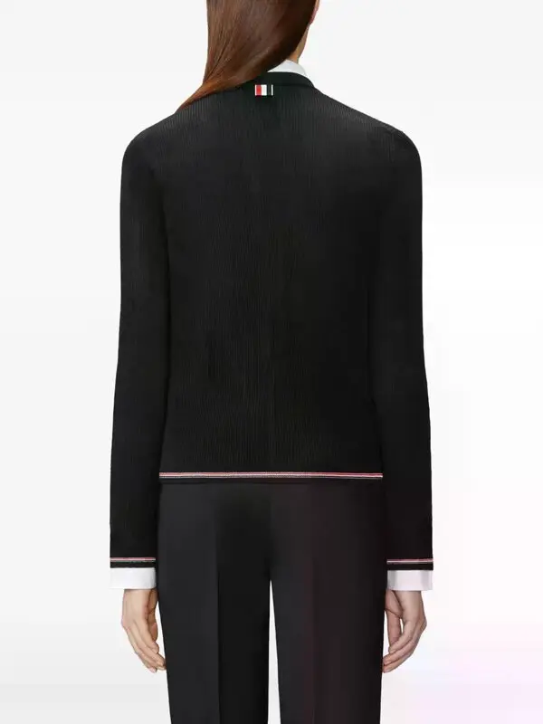 Thom Browne Wool Rib-stitch Cardigan