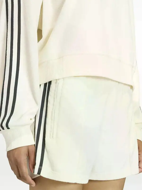 Adidas V-neck Terry Polo Shirt With Three-stripe Detail