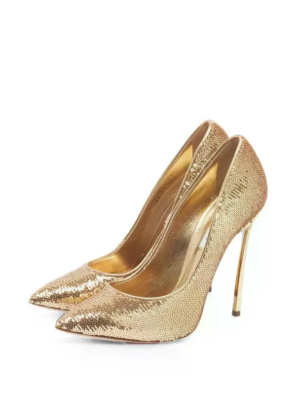 Casadei Blade Sequin-embellished Pumps