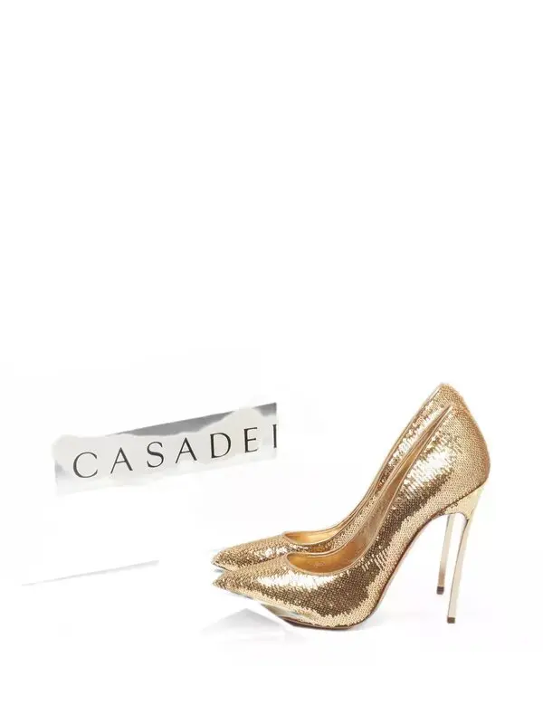 Casadei Blade Sequin-embellished Pumps