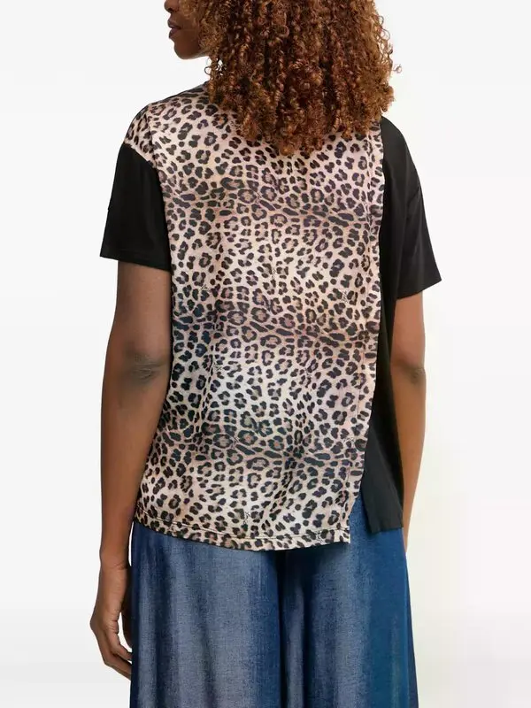 Liu Jo Leopard-print Rhinestone-embellished T-shirt