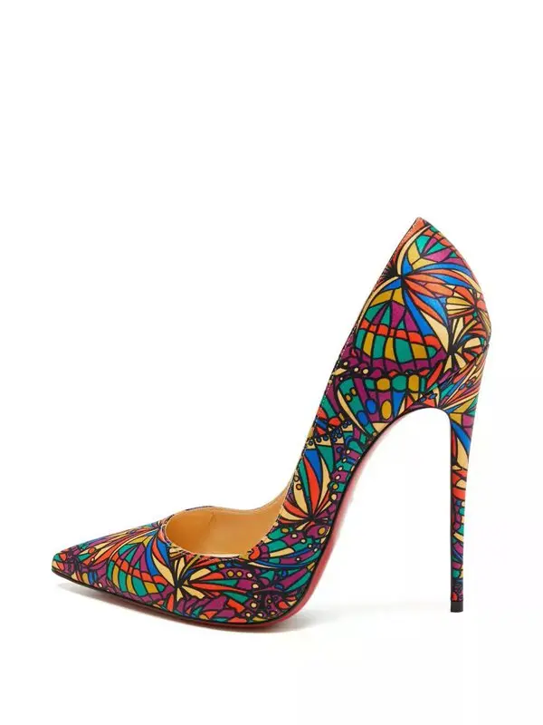 CHRISTIAN LOUBOUTIN So Kate Vitrail Print Pumps - Purple