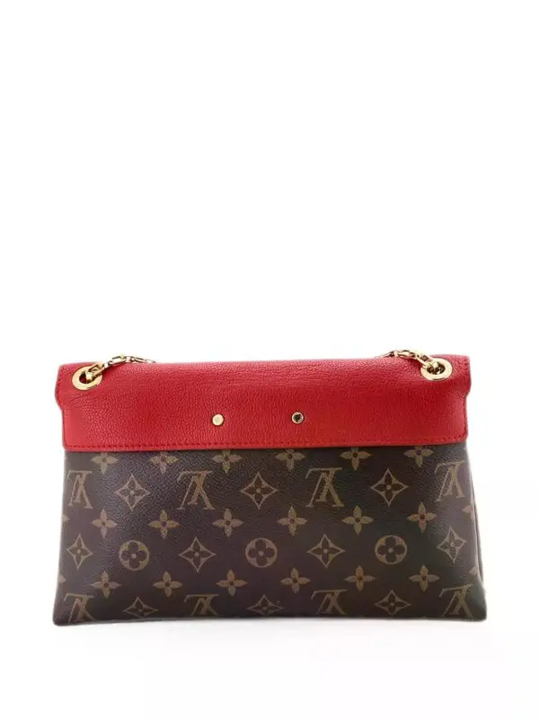 LOUIS VUITTON Pallas Chain Monogram Canvas And Calfskin Shoulder Bag - Brown