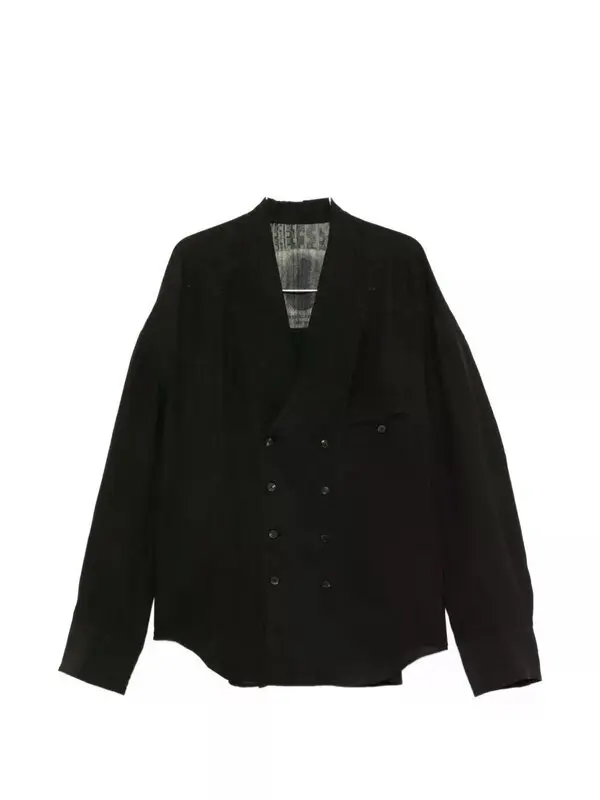 ZIGGY CHEN Double-breasted Buttoned Jacket - Green