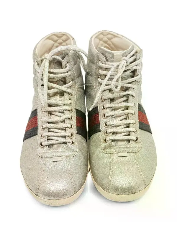Gucci Web Glitter High-top Sneakers