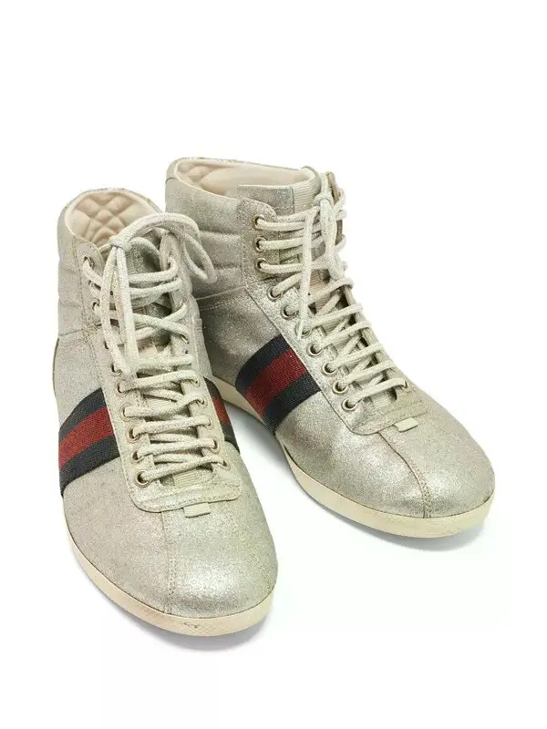 Gucci Glitter Web High-top Sneakers