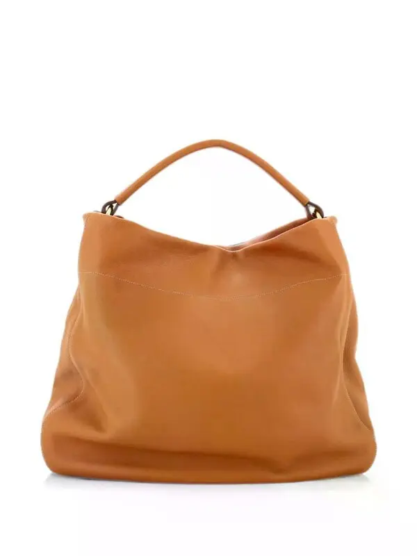 Prada Rolle Soft Grain Leather Large Hobo Bag