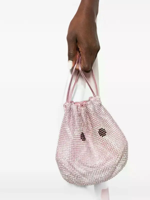ANYA HINDMARCH Crystal-embellished Drawstring Clutch Bag