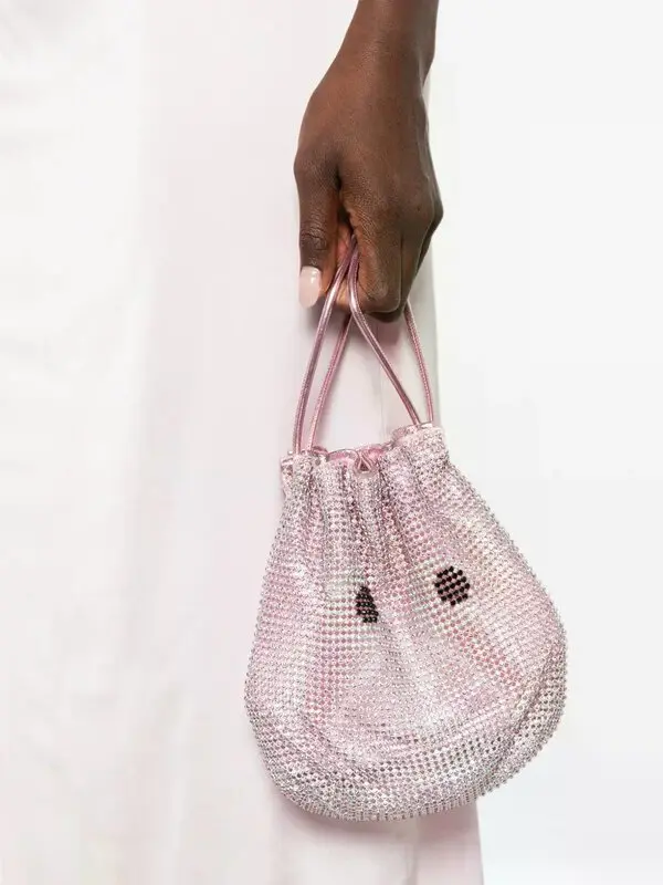ANYA HINDMARCH Crystal-embellished Drawstring Clutch Bag