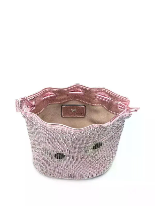 ANYA HINDMARCH Crystal-embellished Drawstring Clutch Bag