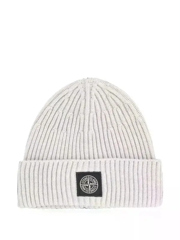 Stone Island Logo-patch Beanie Hat