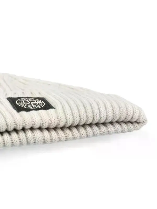 Stone Island Logo-patch Beanie Hat
