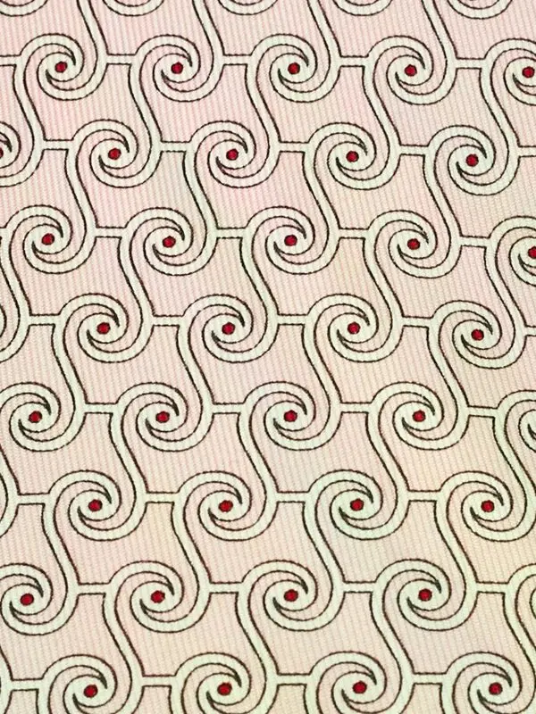 Hermès Silk Geometric Spiral Print Neck Tie