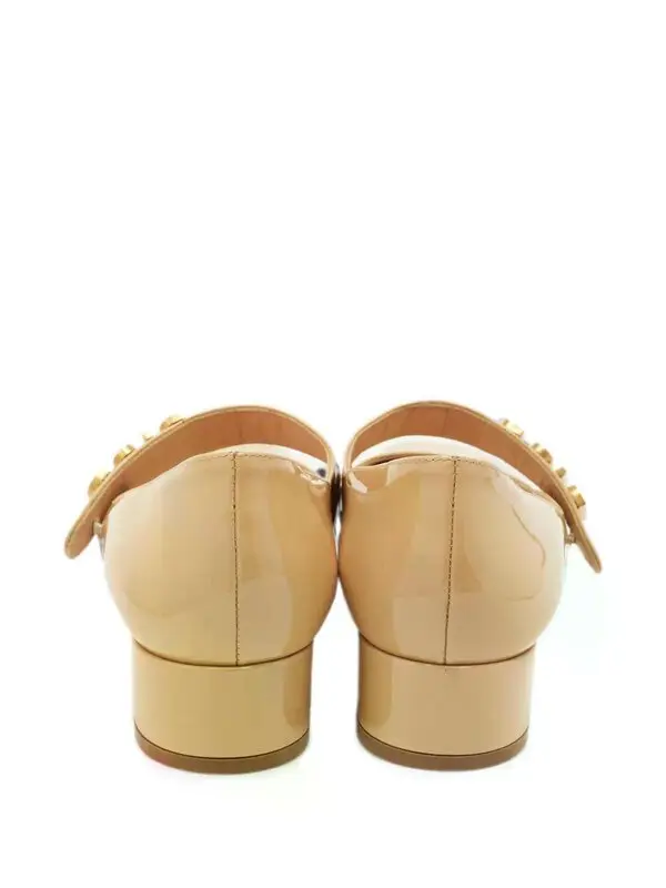 Dior Mary Jane Pumps With Logo Plaque - Neutrals