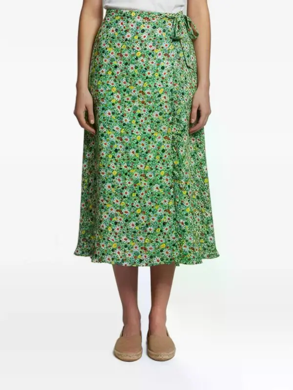 Miu Miu Floral-print Midi Skirt