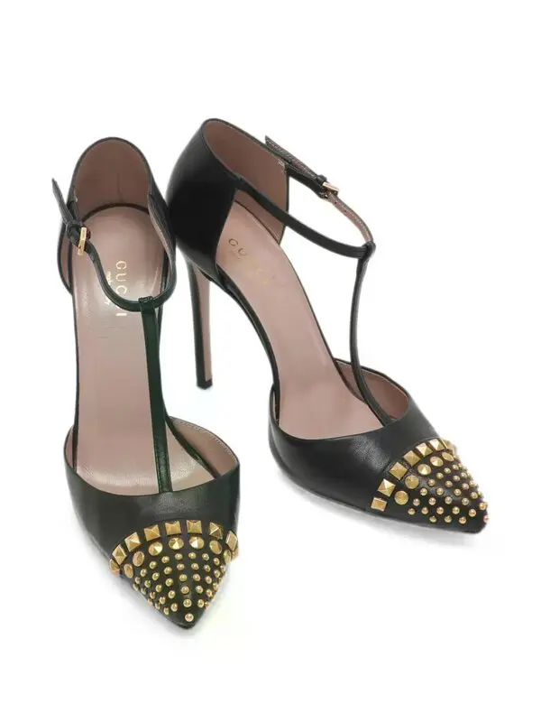 Gucci Coline Stud-embellished Leather Heeled Pumps