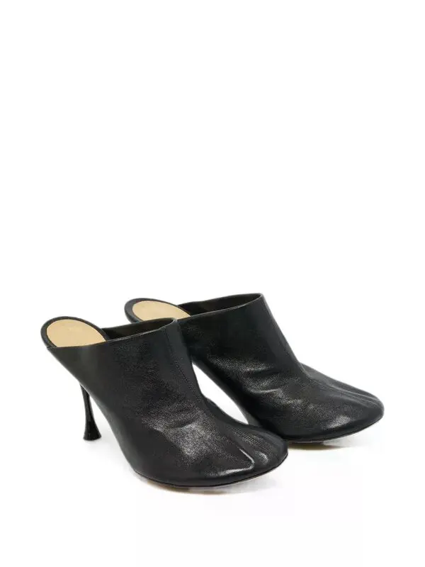 Bottega Veneta Dot Leather Heeled Mules - Black