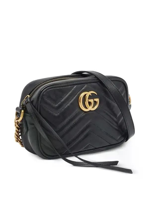 Gucci Gg Marmont Matelassé Cross Body Bag - Black